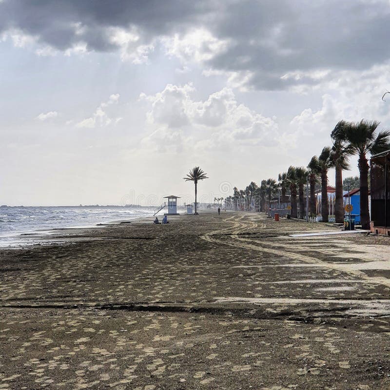 Windy Beach day stock photo. Image of pier, coast, cape - 287715542