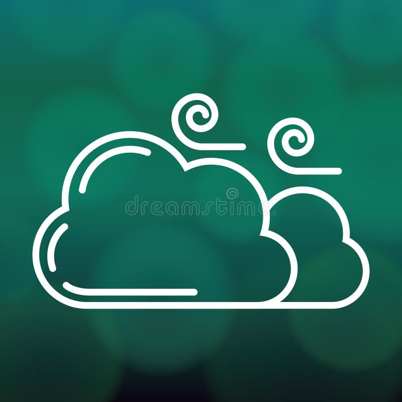Windy Cloud. Vector Illustration Decorative Design Stock Vector ...