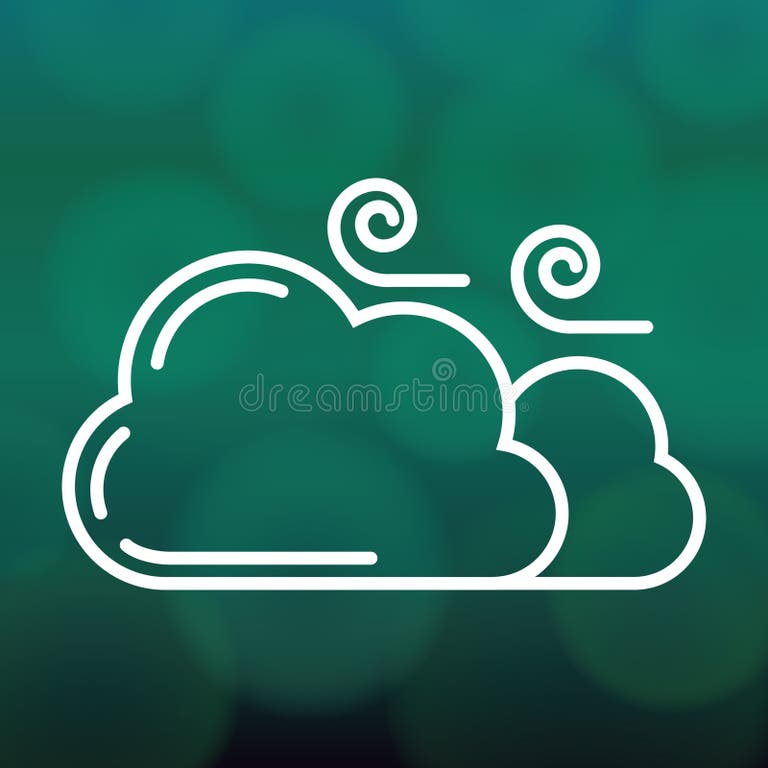 Windy Cloud. Vector Illustration Decorative Design Stock Vector ...