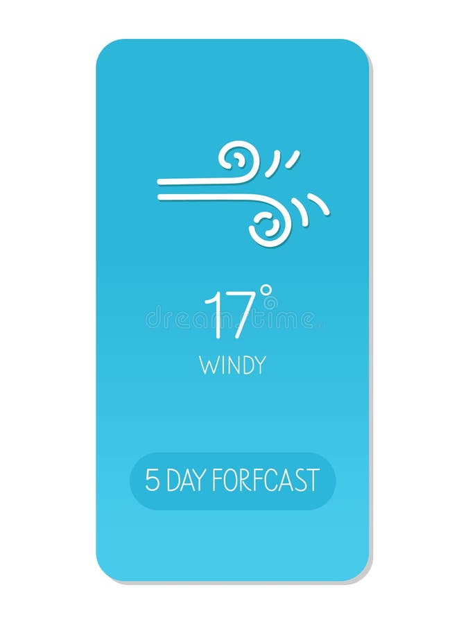 Windy Conditions and Temperature Reading of 17 Degrees Displayed on a ...