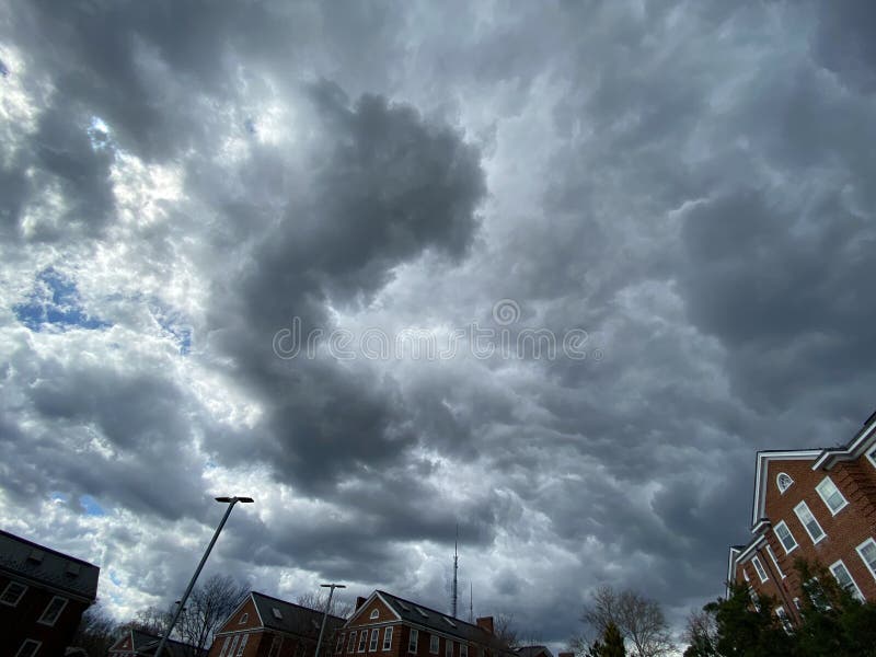 Windy Day Clouds in March in the Evening Stock Photo - Image of clouds ...