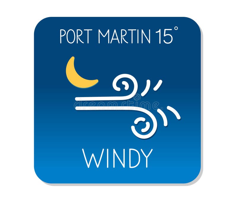 Windy Evening Forecast for Port Martin with Temperature at 15 Degrees ...