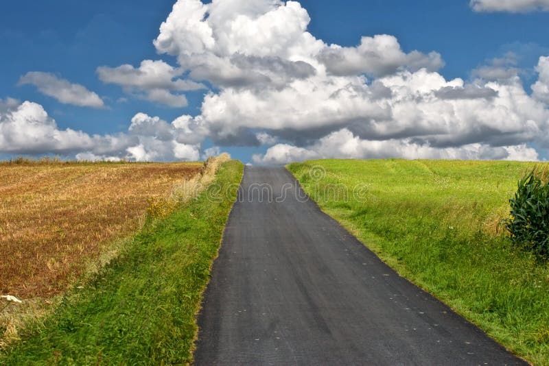 Windy fields stock image. Image of wind, fields, road - 23723189