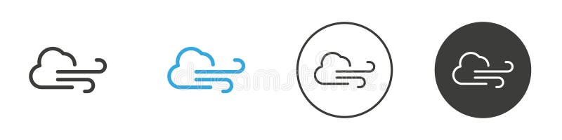 Windy Icon Simple Outline Vector Logo Stock Illustration - Illustration ...