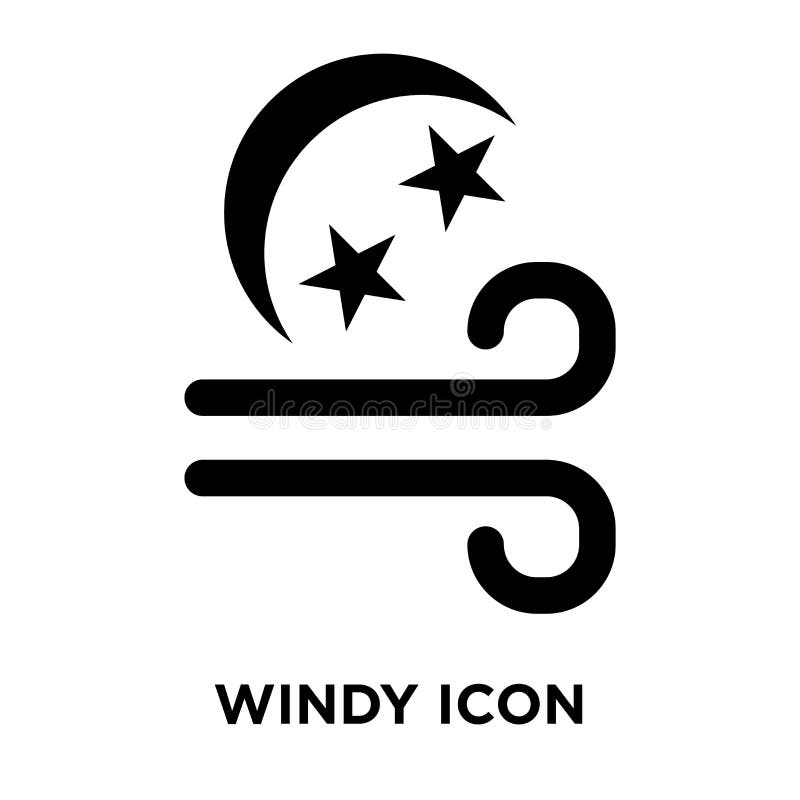 Wind Bending Tree Icon Vector Isolated on White Background, Logo Stock ...