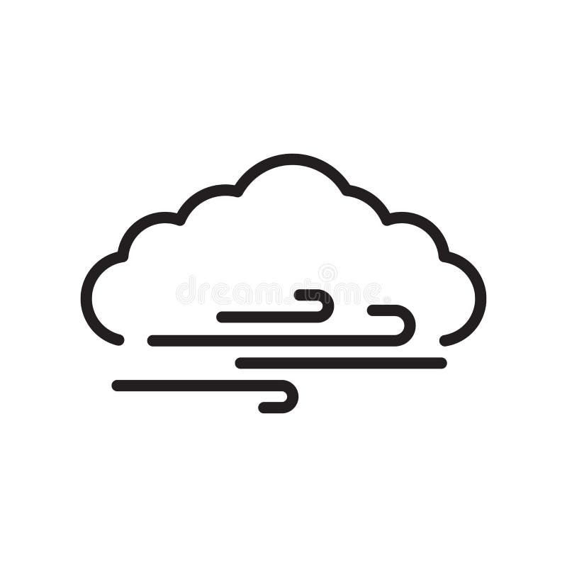 Windy Icon Vector Sign and Symbol Isolated on White Background Stock ...