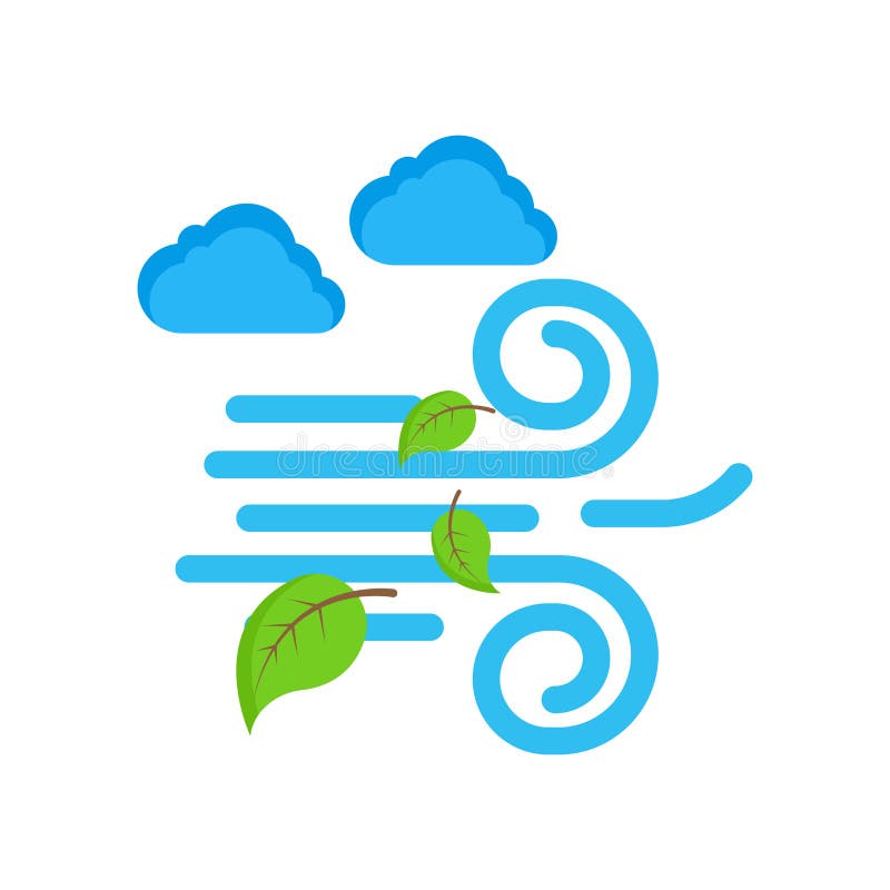 Windy Icon Vector Sign and Symbol Isolated on White Background Stock ...