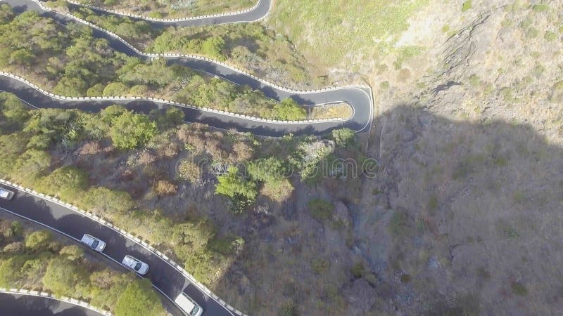 Windy Mountain Road, Aerial View Stock Image - Image of roads, trip ...
