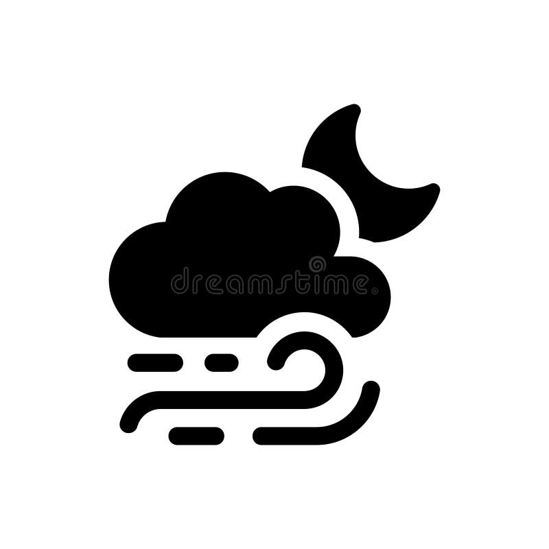 Windy Day Night in a Coat & Scarf Stock Illustration - Illustration of ...