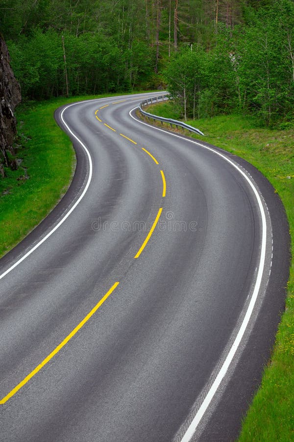 Windy road stock photo. Image of beautiful, nature, long - 99746850