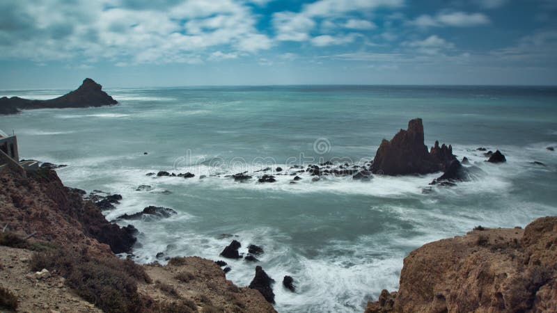 Windy time at Cabo de Gata stock image. Image of bright - 323176089