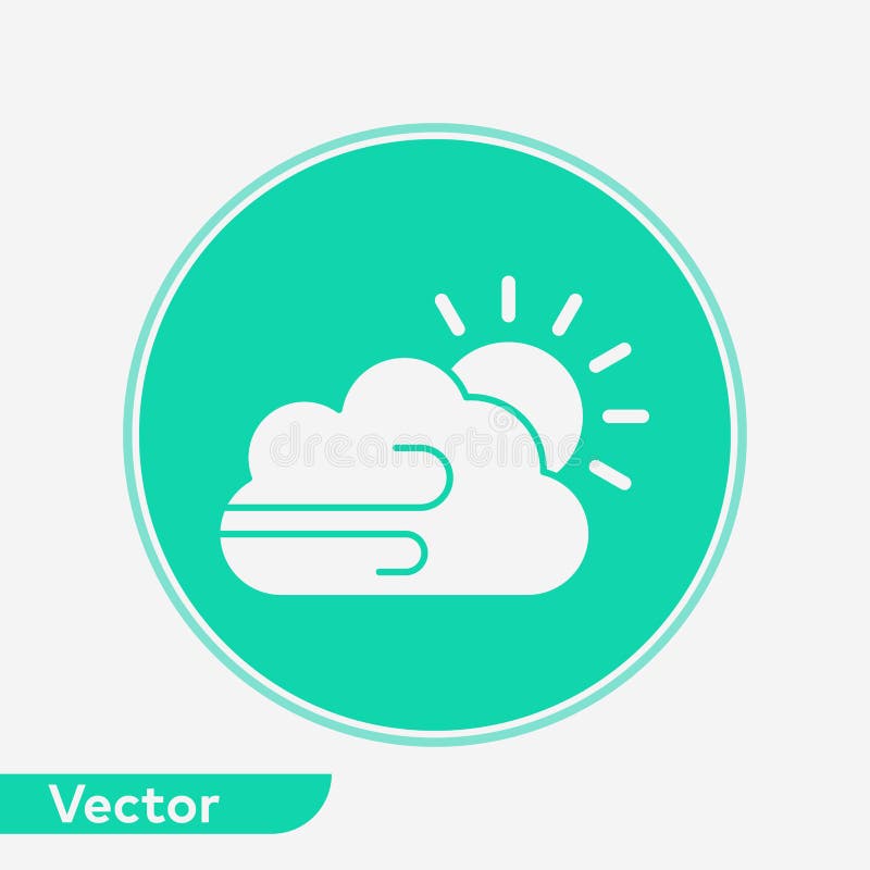 Windy Vector Icon Sign Symbol Stock Vector - Illustration of fresh ...