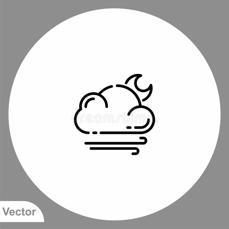 Windy Vector Icon Sign Symbol Stock Vector - Illustration of icon ...