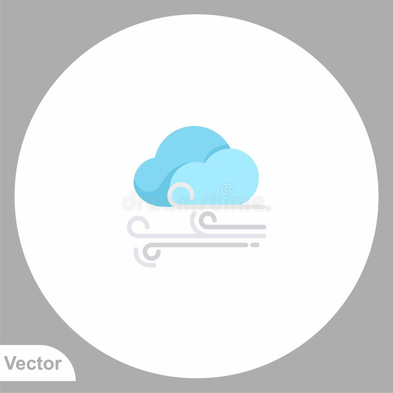 Windy Vector Icon Sign Symbol Stock Vector - Illustration of fresh ...