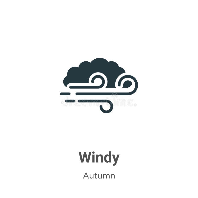 Windy Vector Icon on White Background. Flat Vector Windy Icon Symbol ...