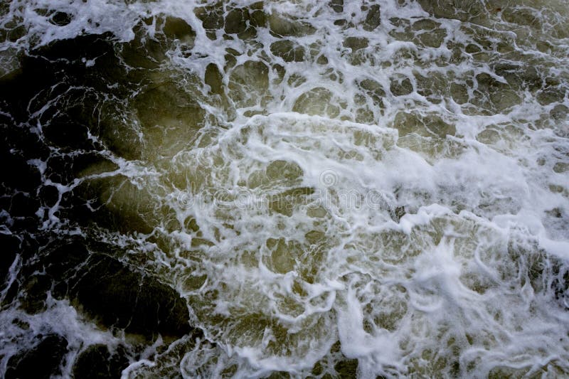Windy Water at the Ocean with Wave Texture Stock Image - Image of risk ...