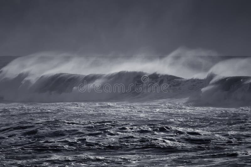 Wave Spray Above Lava Rock Wall Stock Photo - Image of oceanside ...