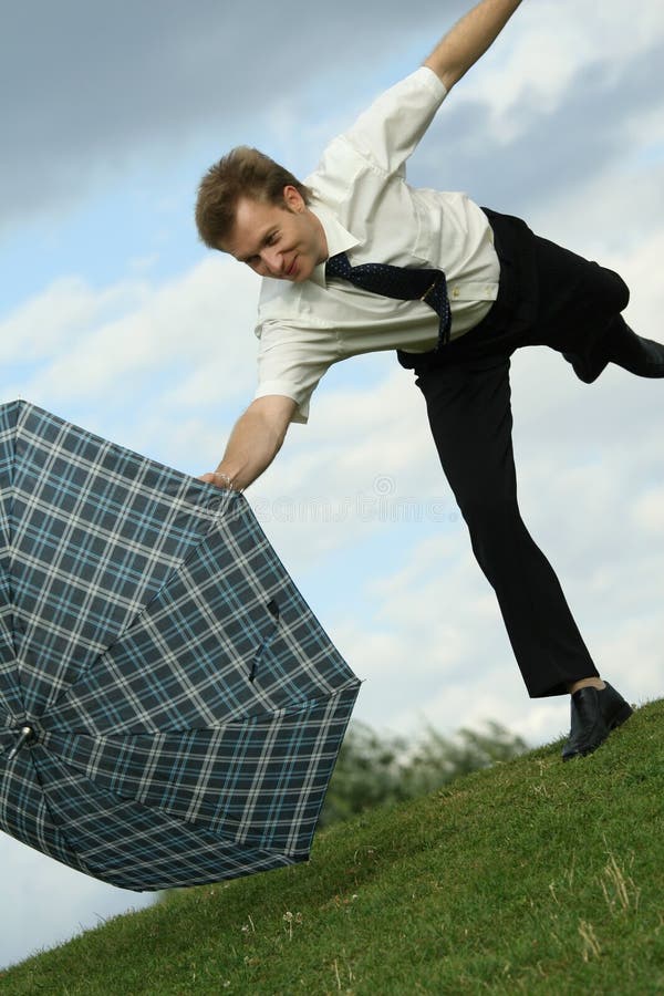 Windy weather stock photo. Image of male, manager, outdoor - 10267572