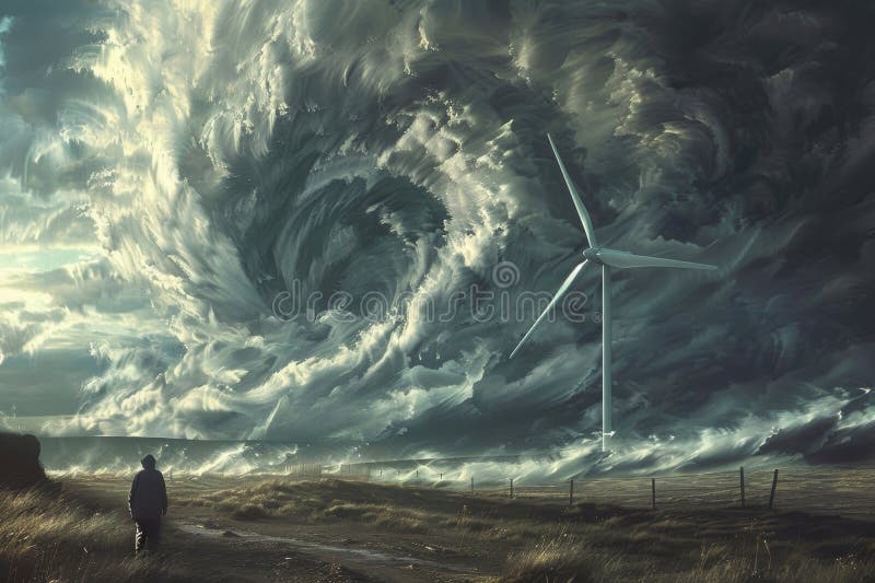 Windy Weather Concept, Forecast Prediction with Clouds and Movement ...