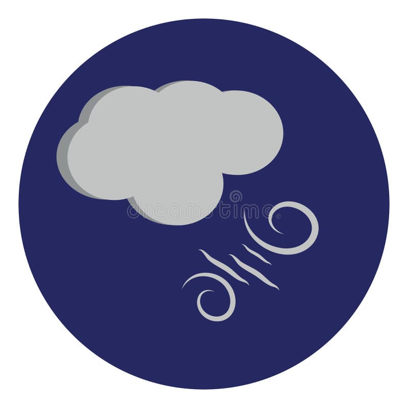 Windy weather, icon stock vector. Illustration of abstract - 261074184