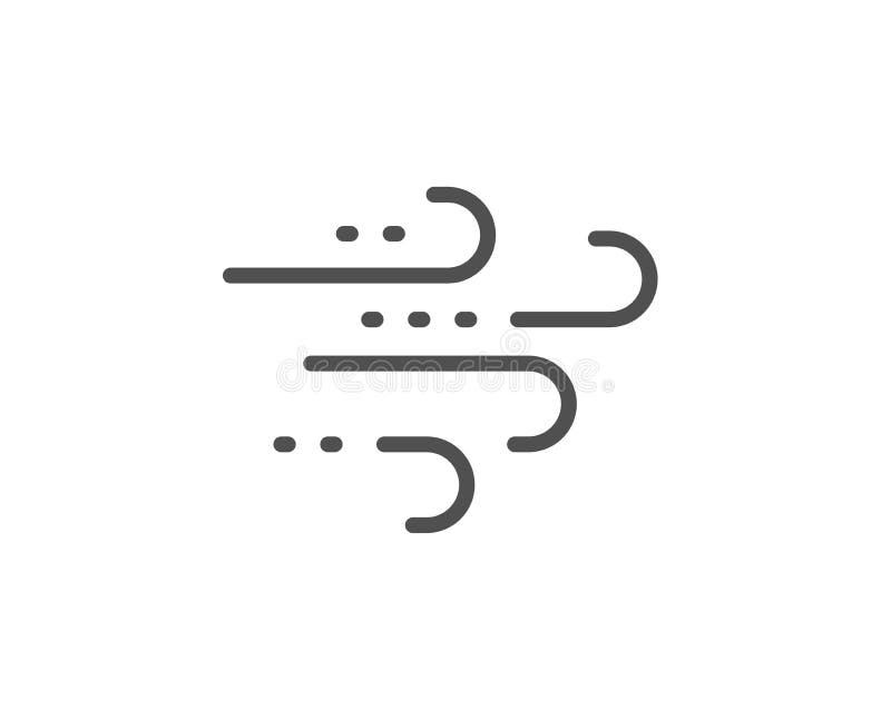 Windy Weather Line Icon. Strong Wind. Vector Stock Vector ...