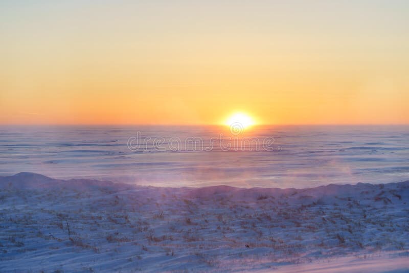 Windy Winter Sunset stock photo. Image of summerside - 232583212