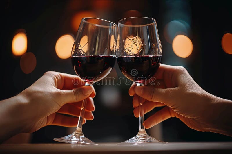Wine Appreciation Set of Hands Holding Red Wine Glass Stock ...