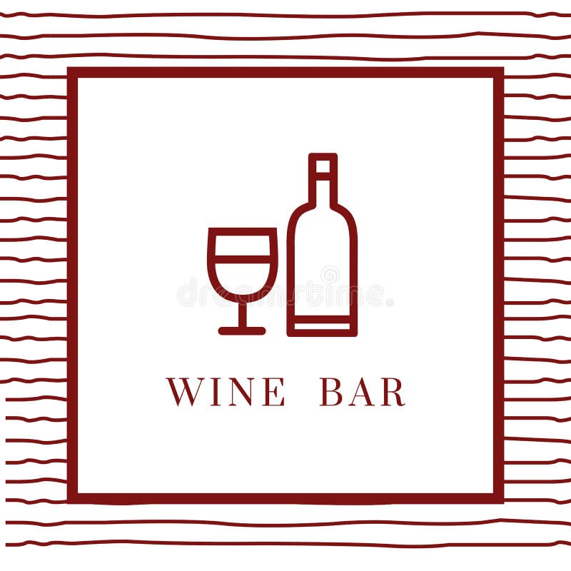 Wine bar logo stock illustration. Illustration of advertising - 265656783