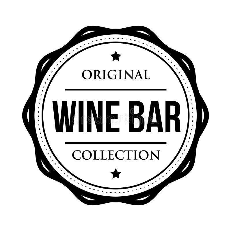 Wine Bar Logo Vintage Isolated Label Stock Vector - Illustration of ...