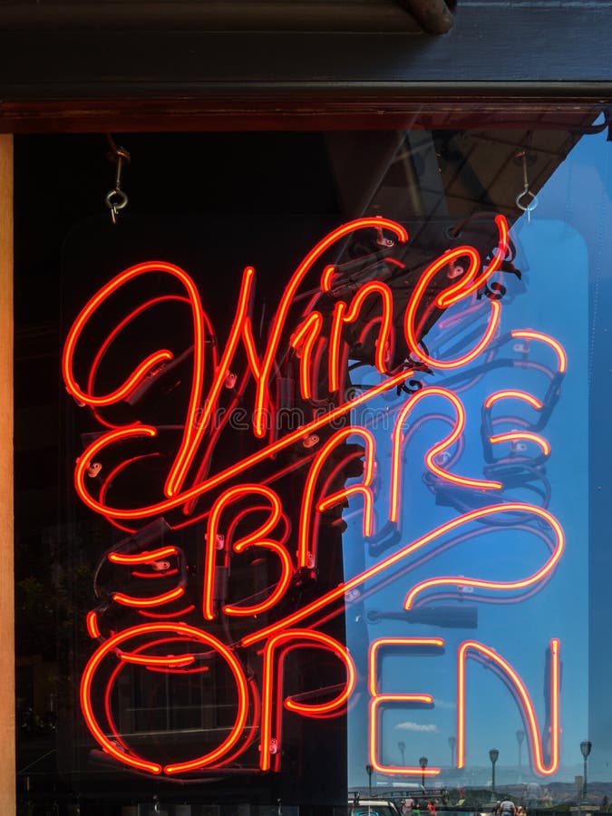 The wine bar is open stock image. Image of drunken, drink - 152360103