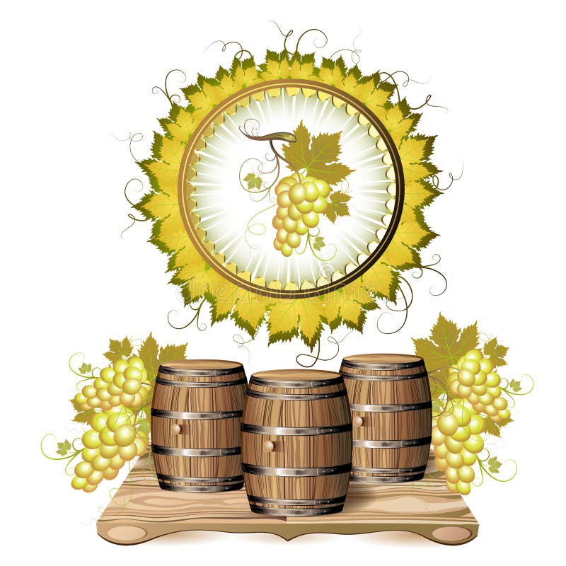 Wine barrel stock vector. Illustration of distillery - 20470393