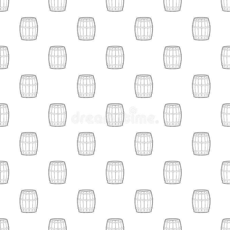 Wine Barrel Pattern Vector Seamless Stock Vector - Illustration of ...