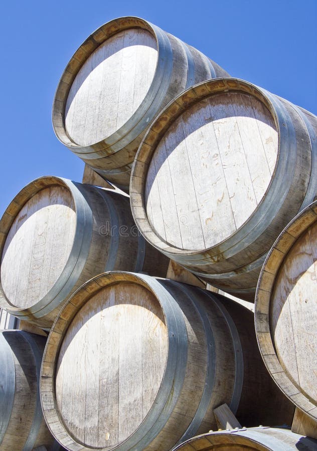 Wine Barrels in a Vineyard stock photo. Image of vineyard - 31837180