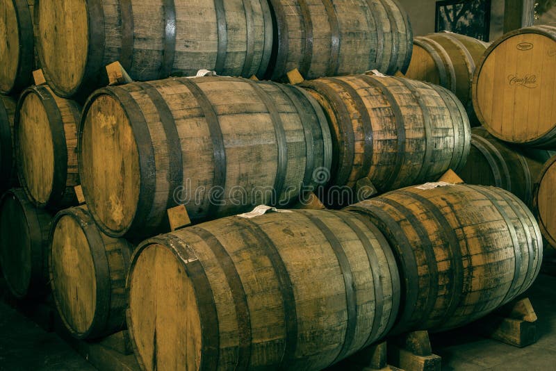 Wine barrels stacked stock photo. Image of viticulture - 153506898
