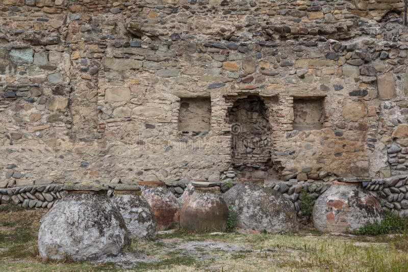 Wine Barrels Walled Monastery of Mtskheta Stock Photo - Image of ...