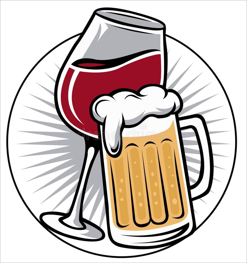 Wine Beer Bar Logo stock vector. Illustration of elegance - 342889669