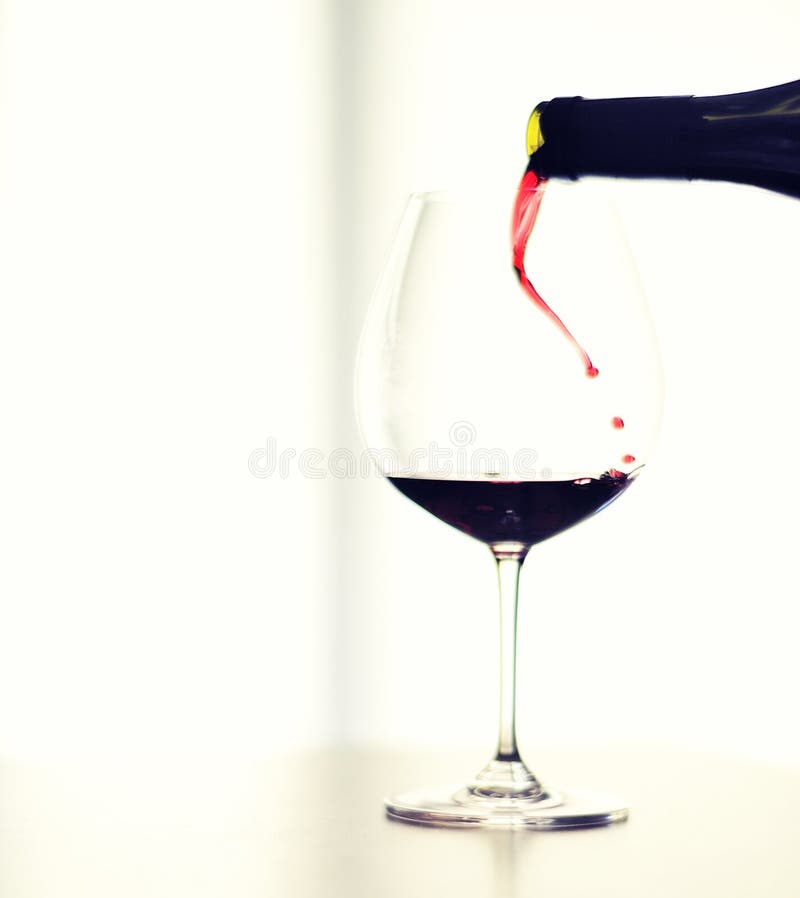 Wine Being Poured into a Glass Stock Photo - Image of liquor, close ...