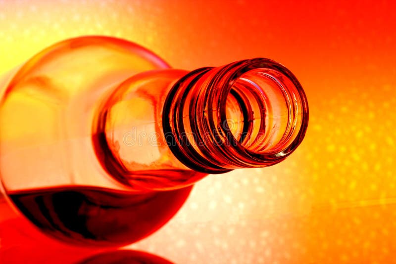 Wine Bottle & Glass Abstract Stock Photo - Image of white, imagination ...