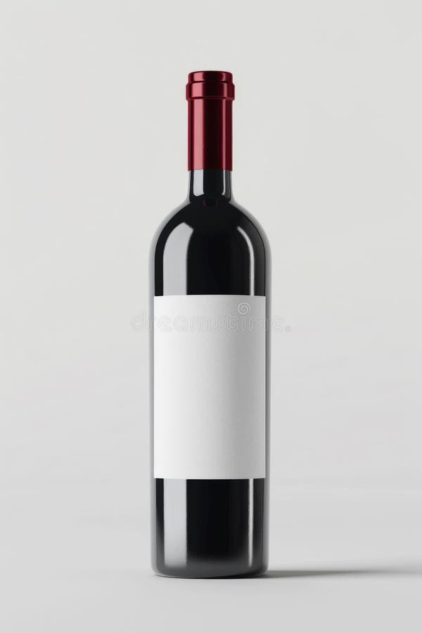 Wine Bottle with Blank Label. Generative Ai Stock Illustration ...