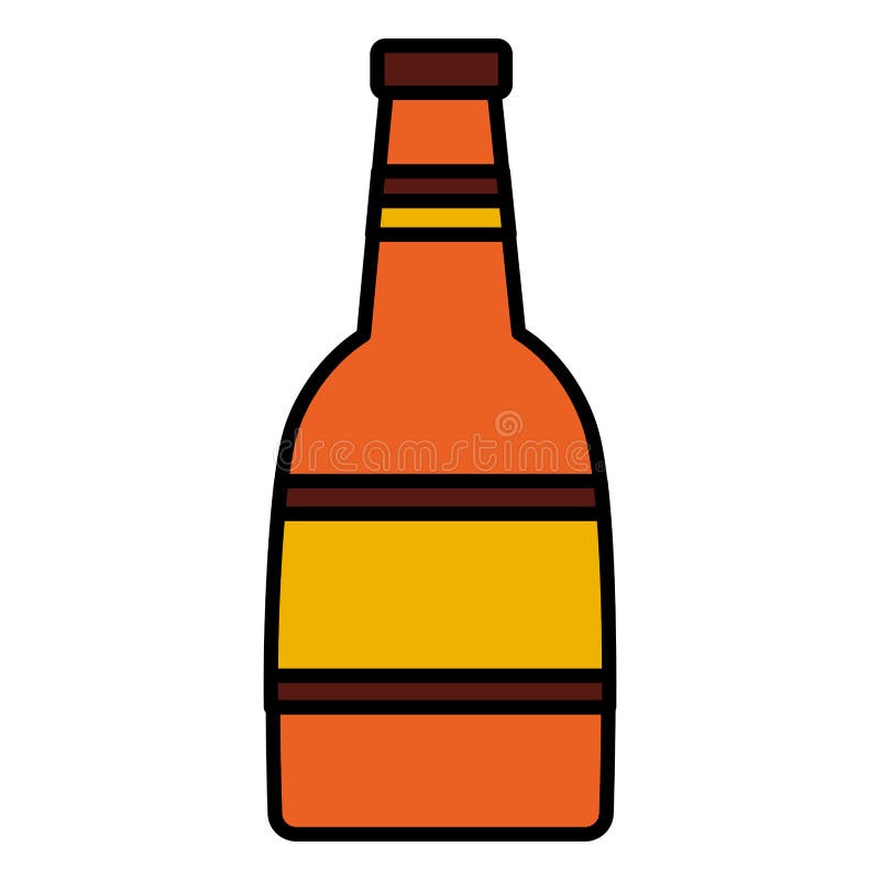 Wine Bottle Drink on White Background Stock Illustration - Illustration ...