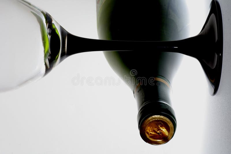 Wine Bottle & Glass Abstract Stock Photo - Image of white, imagination ...