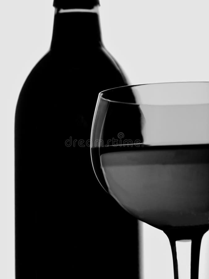 Wine Bottle & Glass Abstract Stock Image - Image of bottle, abstract ...