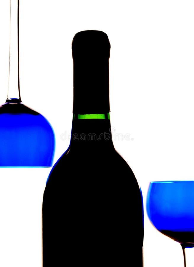 Wine Bottle & Glass Abstract Stock Photo - Image of white, imagination ...