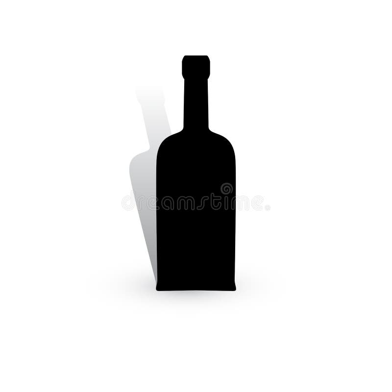 Wine Bottle Icon stock vector. Illustration of classic - 113854489