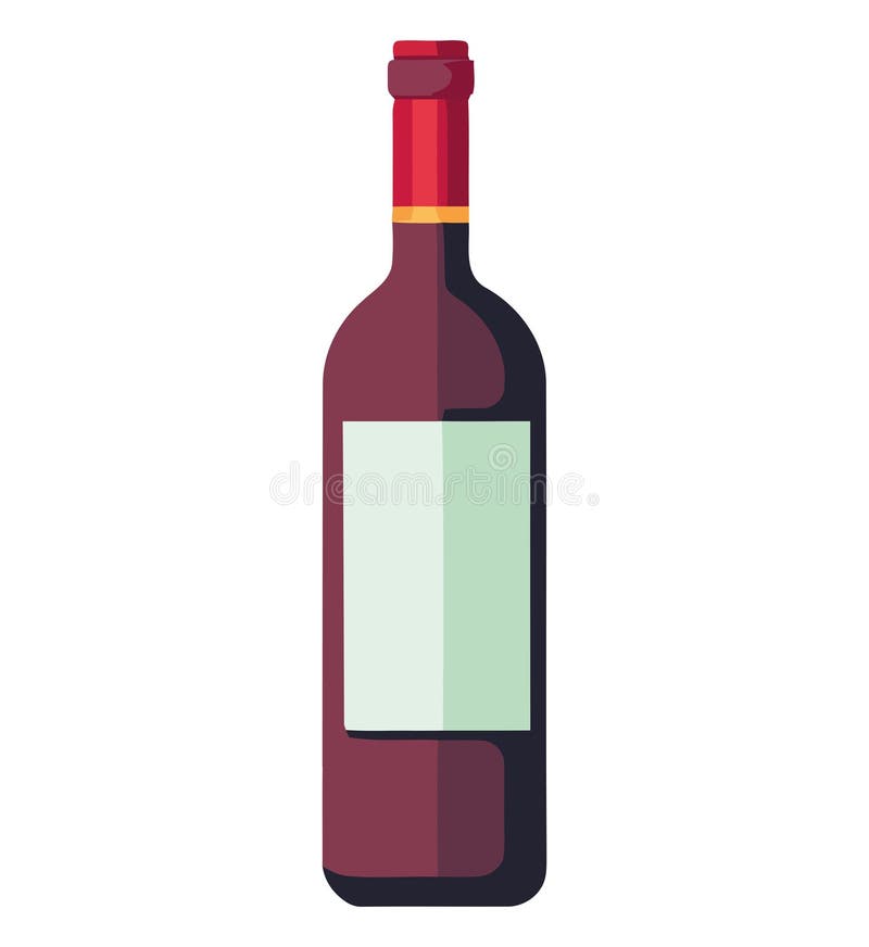 Wine bottle illustration stock vector. Illustration of gourmet - 290830075