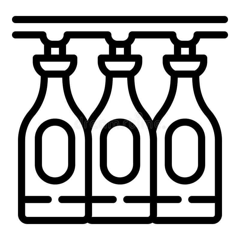 Wine Bottle Line Icon Outline Vector. Cellar Barrel Stock Vector ...