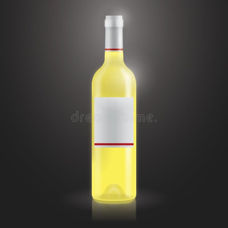 Wine Bottle. Vector Illustration Decorative Design Stock Vector ...