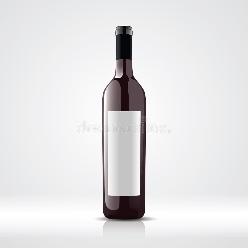 Wine Bottle. Vector Illustration Decorative Design Stock Vector ...