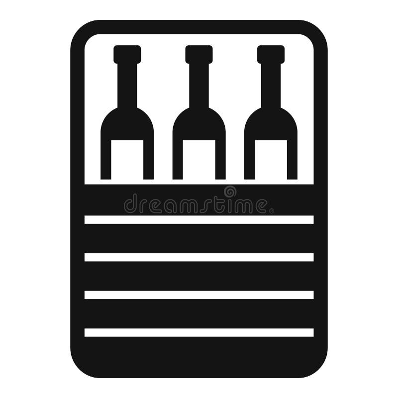 Wine Bottles Resting on a Wine Rack Icon Stock Vector - Illustration of ...