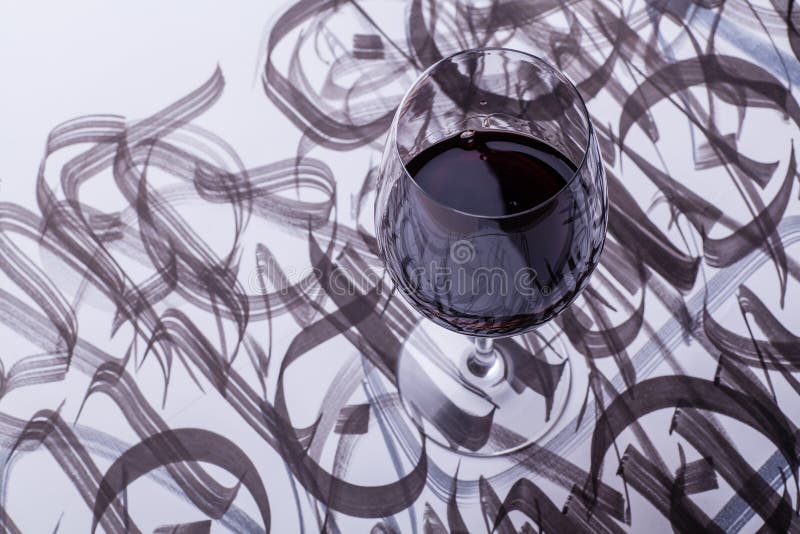 Wine And Calligraphy Stock Image Image Of Vintage Signs 80805881
